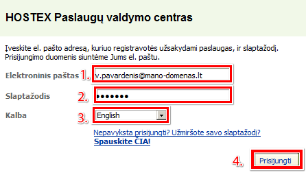 Kaip prisijungti prie paslaugų valdymo centro? - „Hostex“ klientų ...